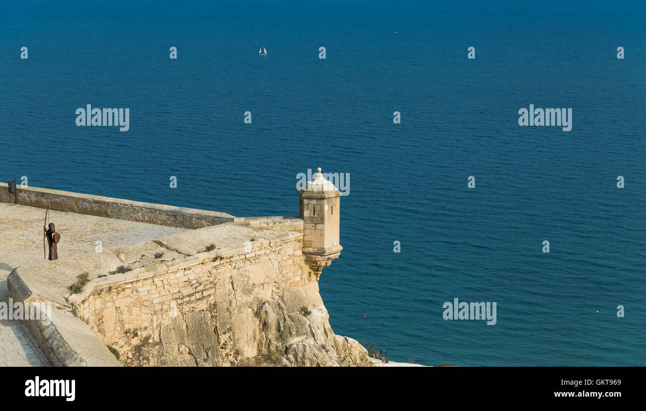 Old Watchtower in Santa Barbara Castle Stock Photo - Alamy