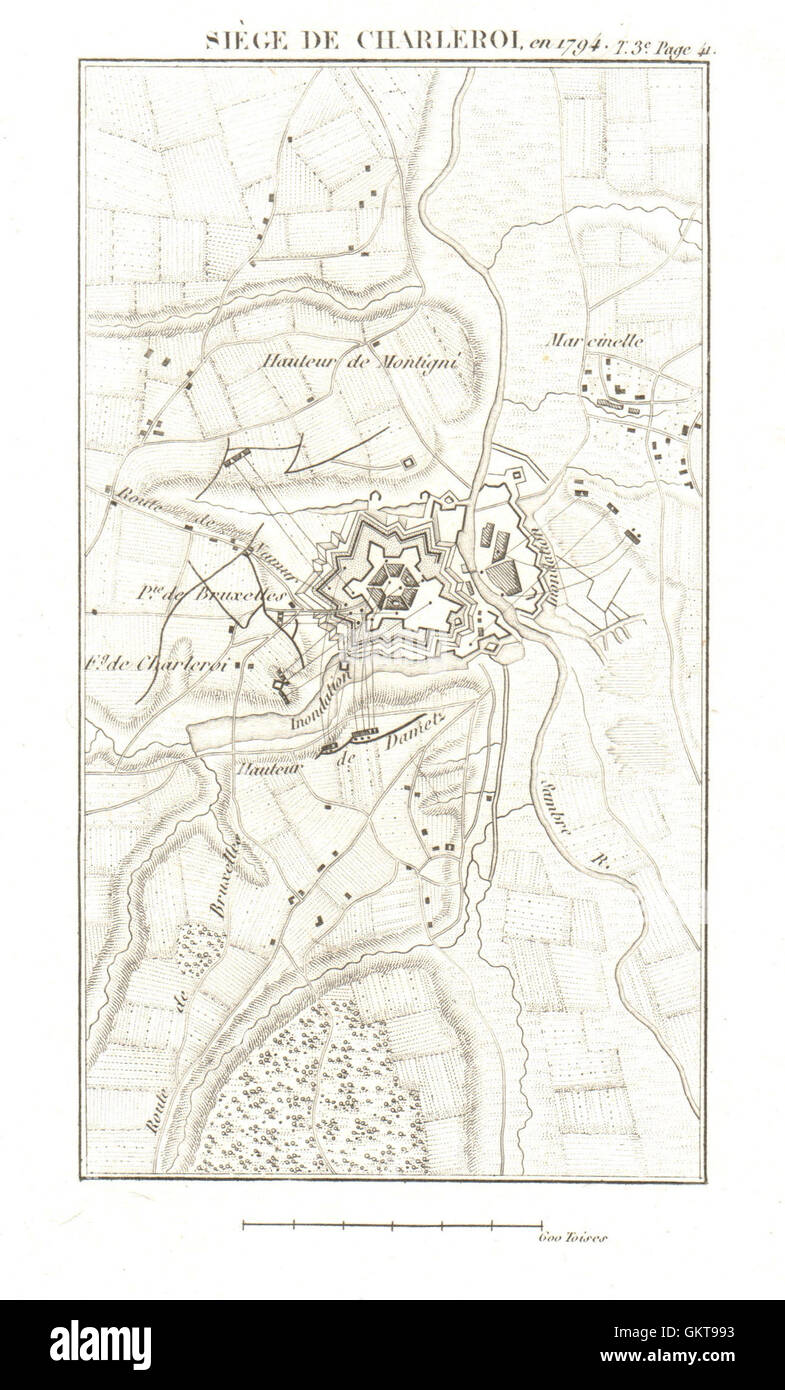 Siege of Charleroi in 1794. War of the First Coalition. Belgium, 1817 ...