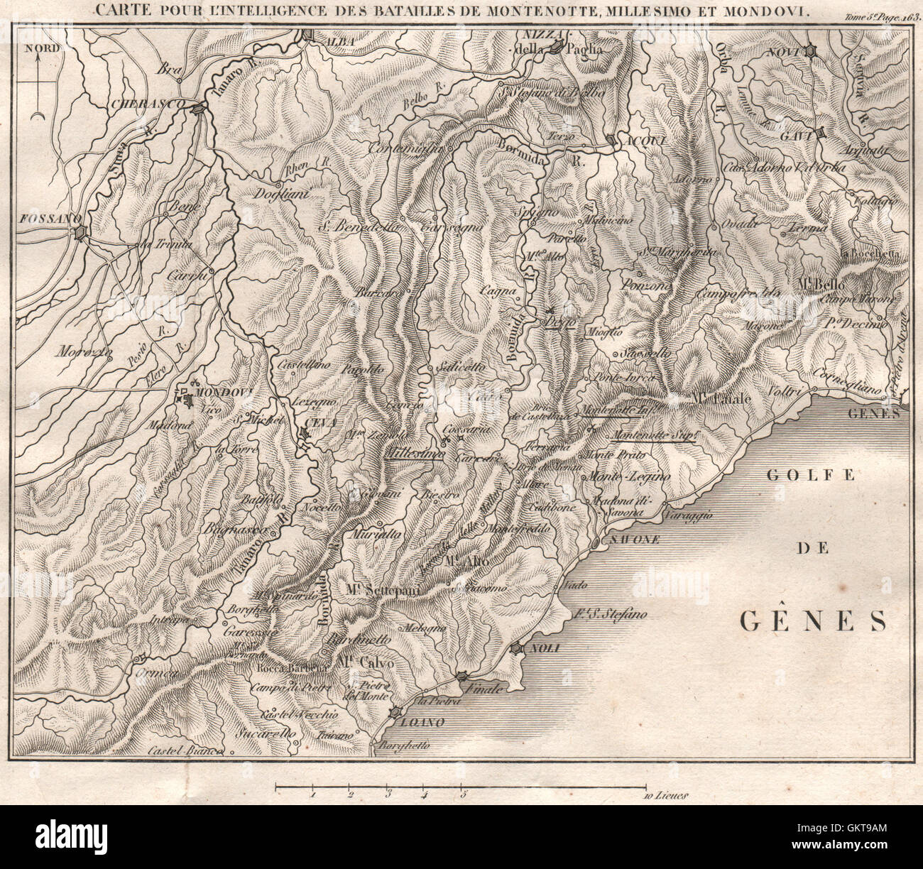 LIGURIA. Battles of Montenotte, Millesimo & Mondovi 1796. Italy, 1817 ...
