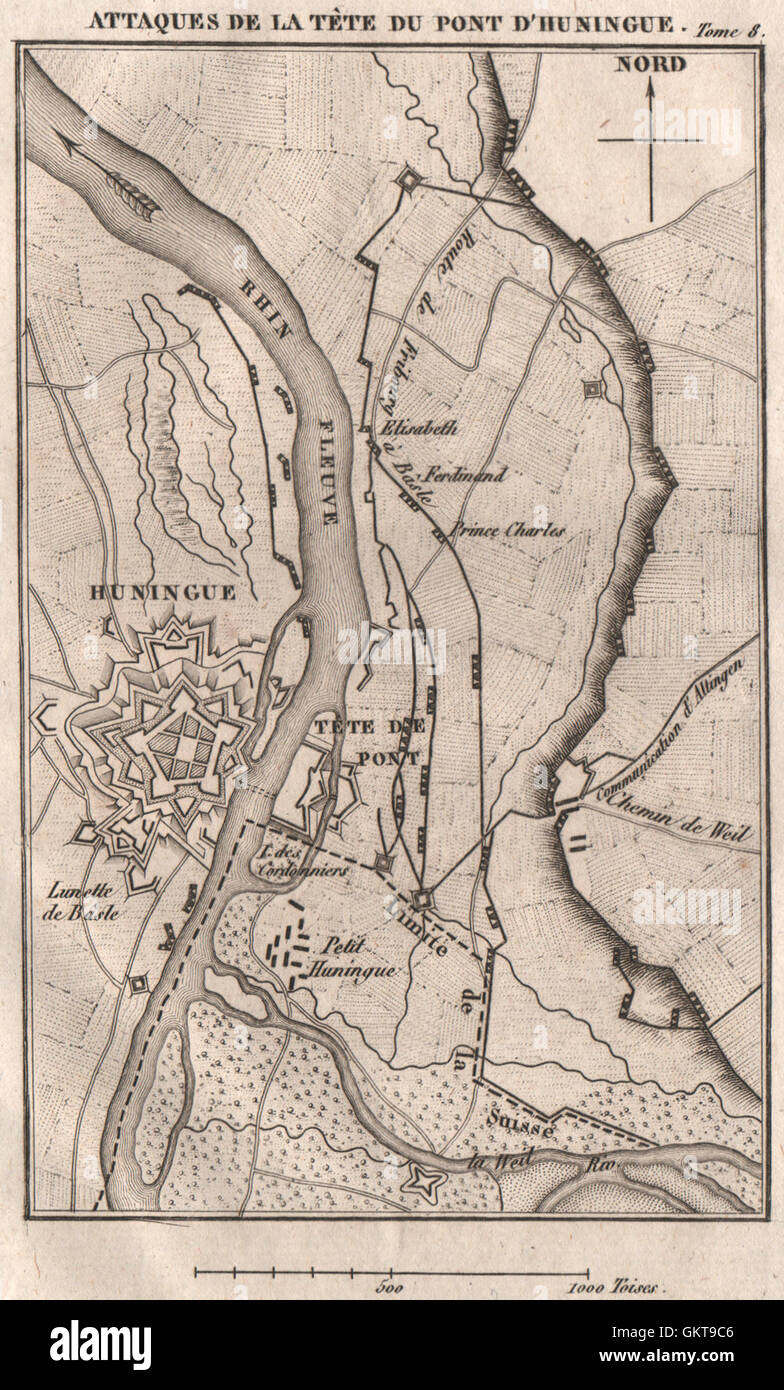 Huningue bridge attack. Battle of Schliengen 1796. First Coalition War ...