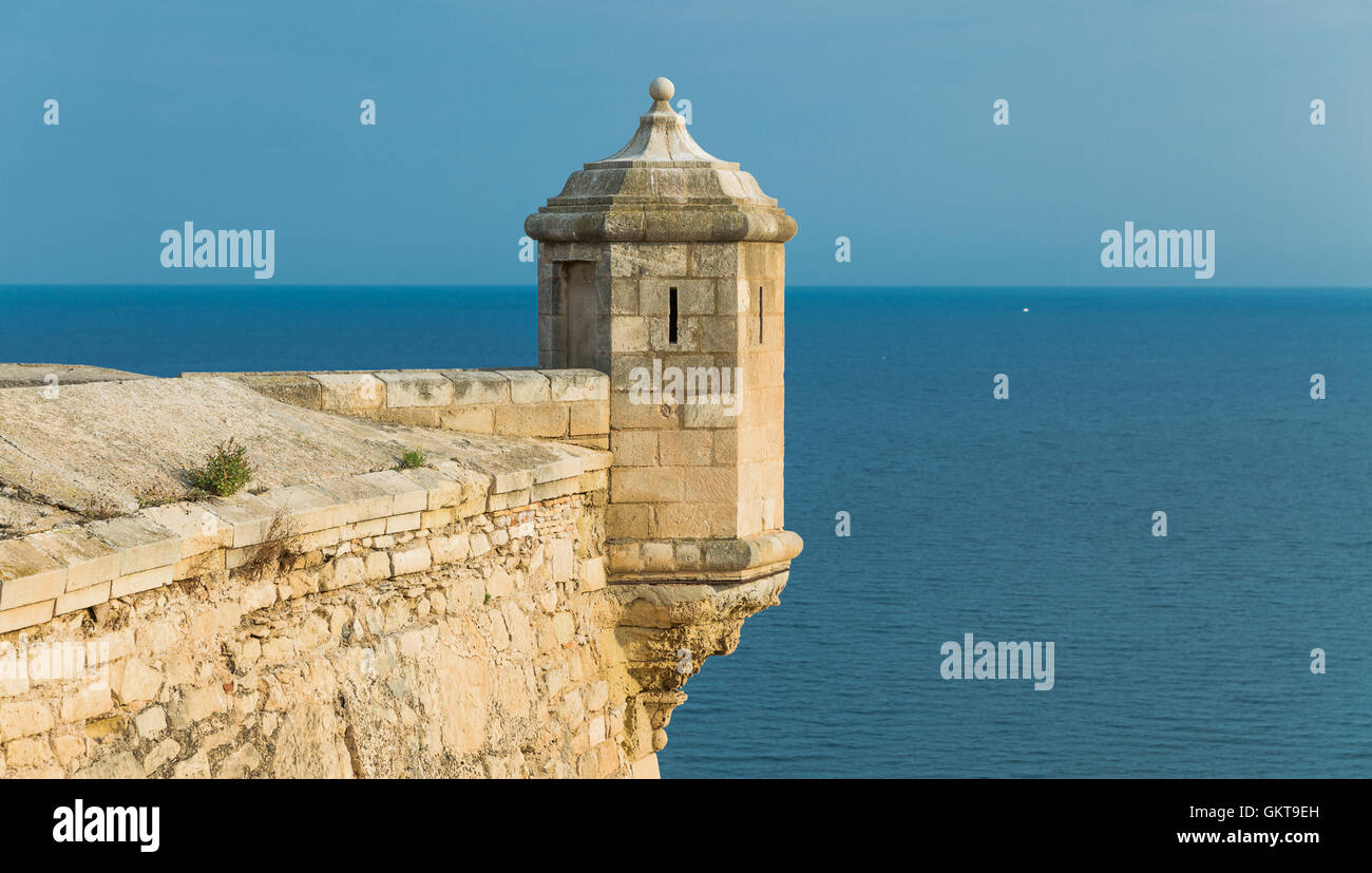 Old Watchtower in Santa Barbara Castle Stock Photo - Alamy