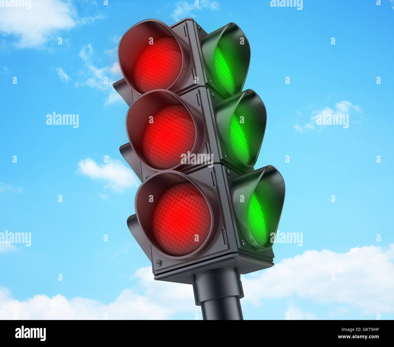 Stop traffic sign when lights red hi-res stock photography and images ...