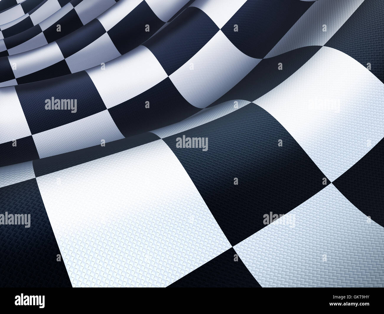 Checked flag wave (done in 3d rendering Stock Photo - Alamy