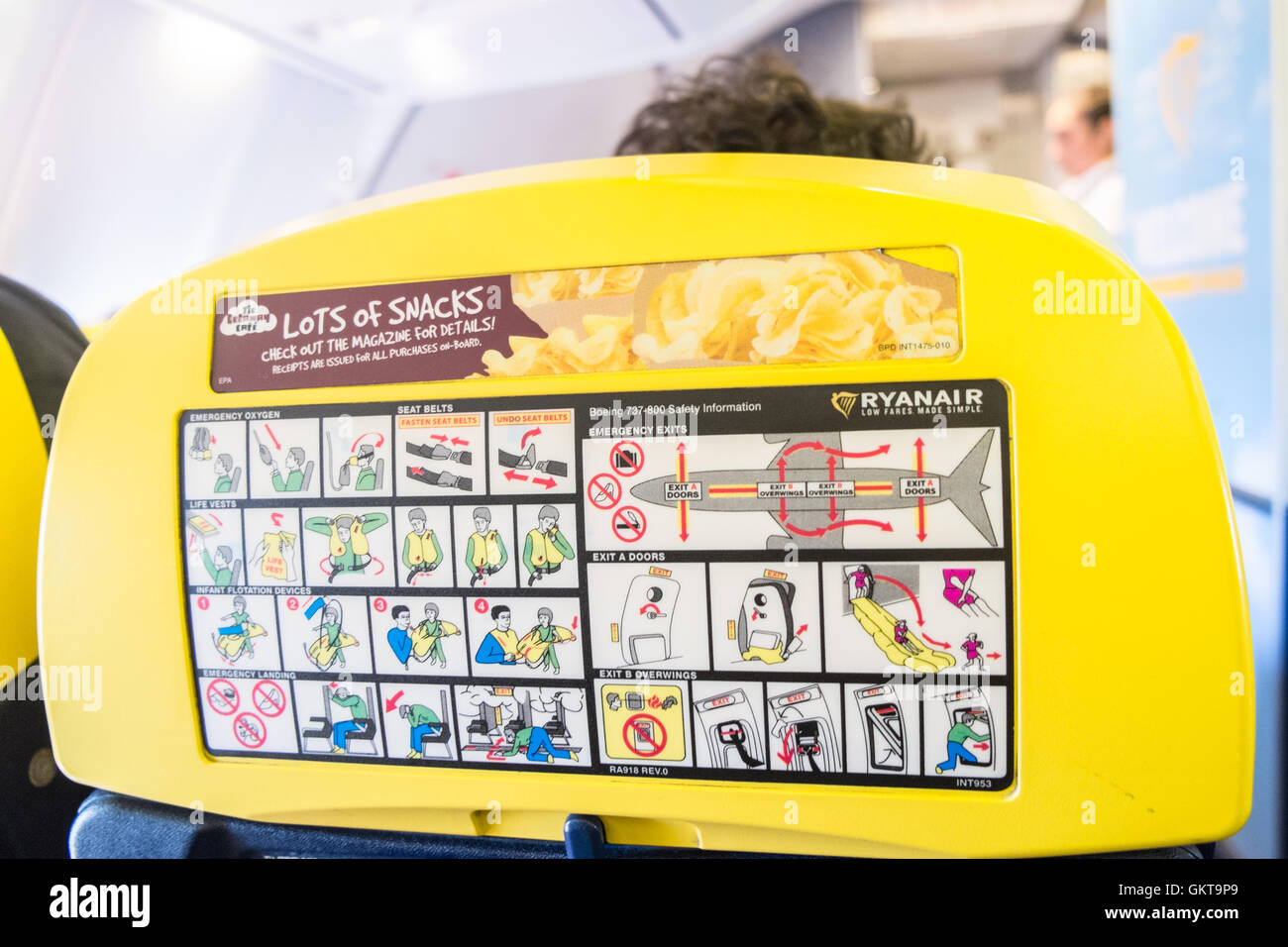 Ryanair safety instructions hi-res stock photography and images - Alamy