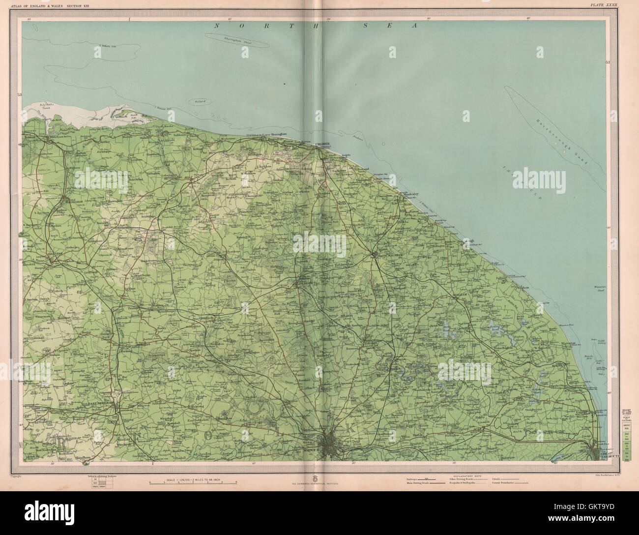Map of norfolk broads hi-res stock photography and images - Alamy