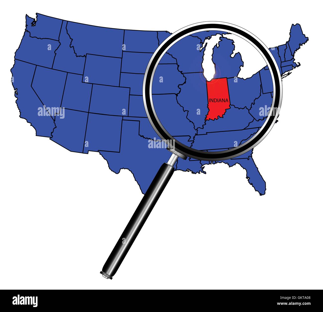 Map Of Indiana State High Resolution Stock Photography and Images - Alamy