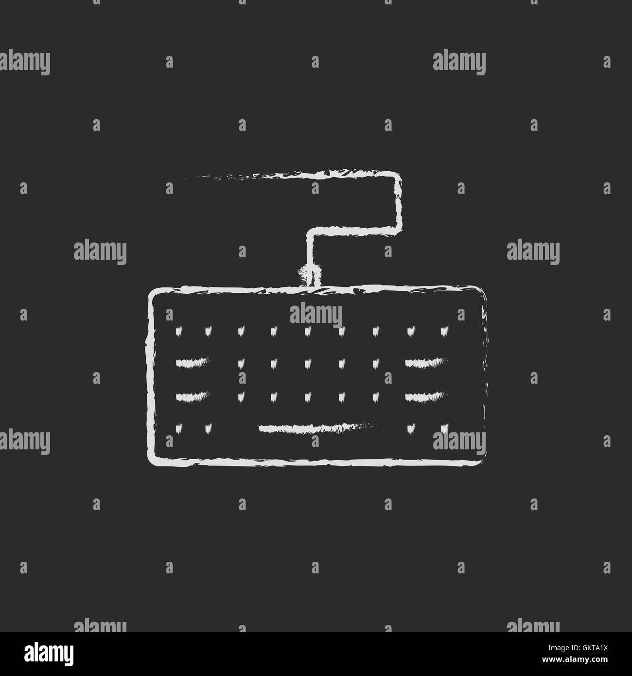 Keyboard drawn in chalk Stock Vector Image & Art - Alamy