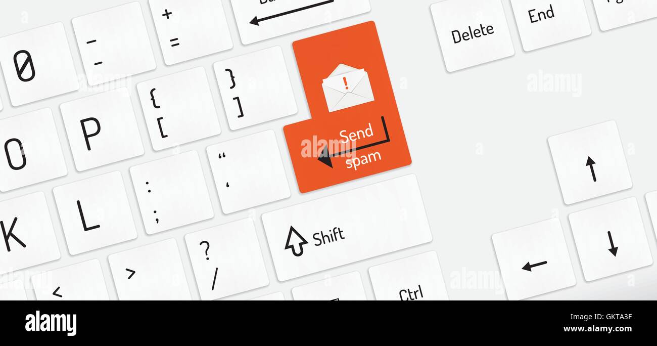 Email keyboard button Stock Vector Images - Alamy