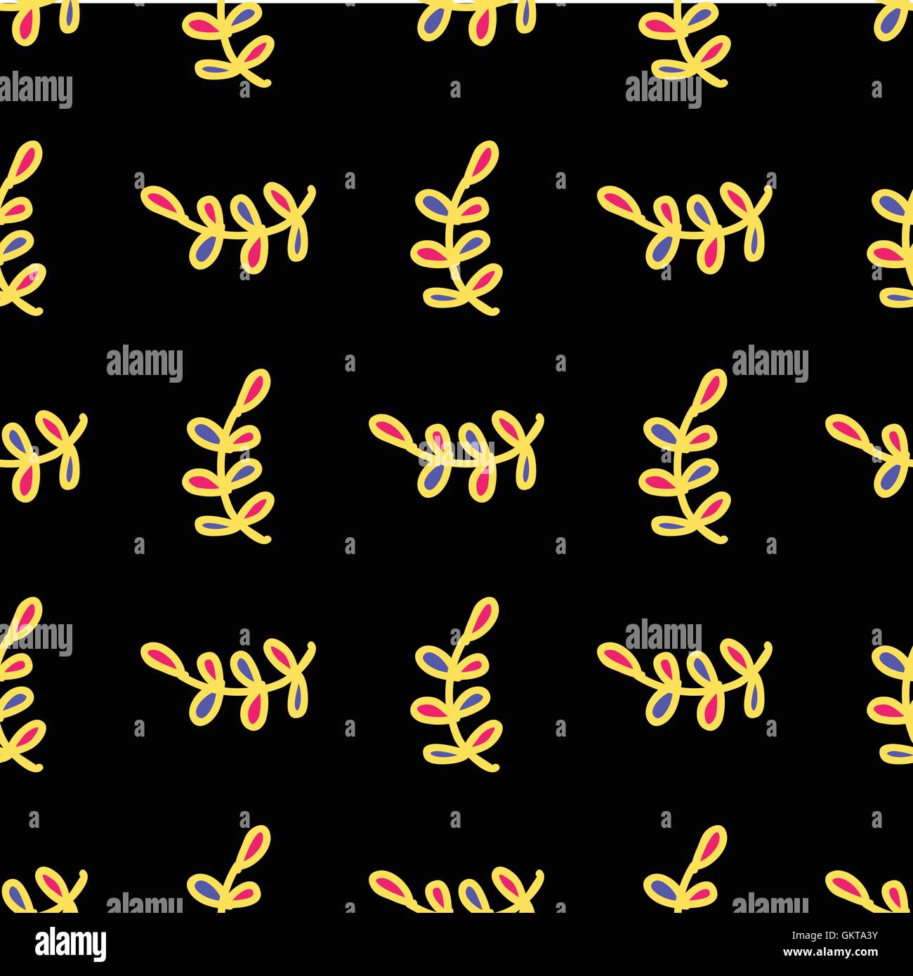 Nature seamless pattern of colored leaves. Vector illustration Stock ...