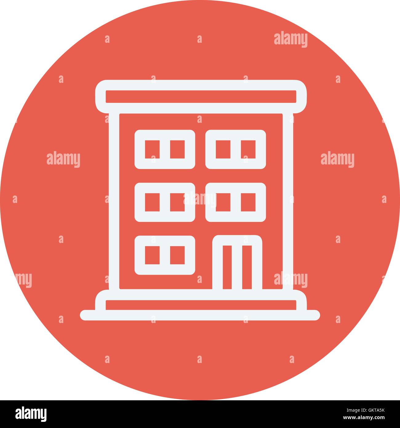 Residential building thin line icon Stock Vector Image & Art - Alamy