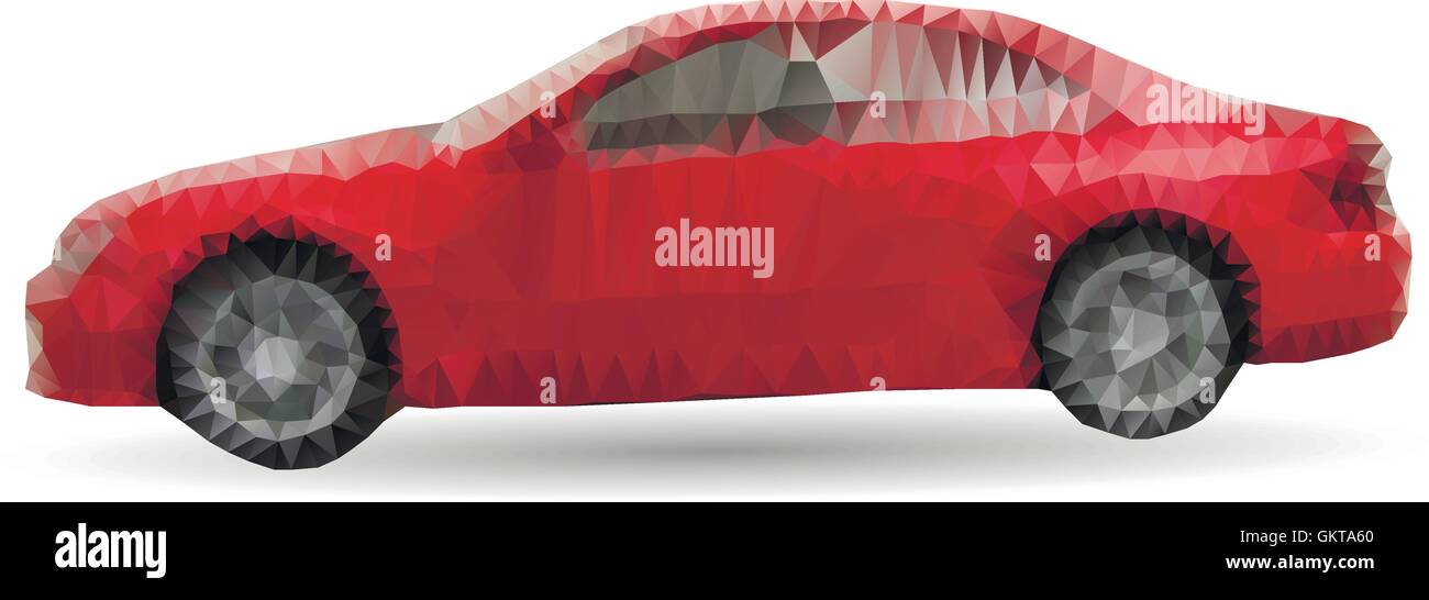 Illustration of red abstract sport car Stock Vector Image & Art - Alamy