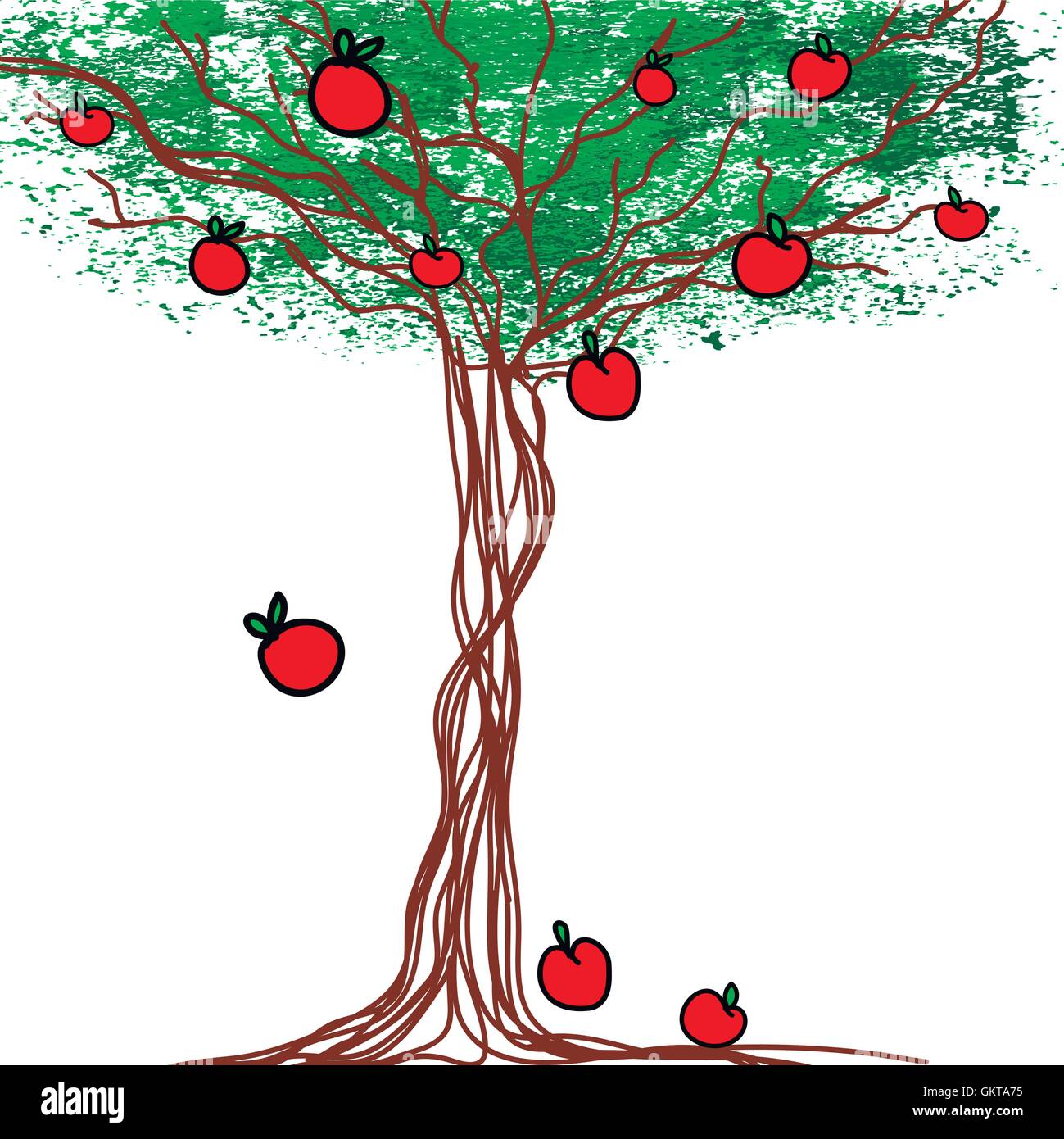 Stylized vector tree Stock Vector Image & Art - Alamy