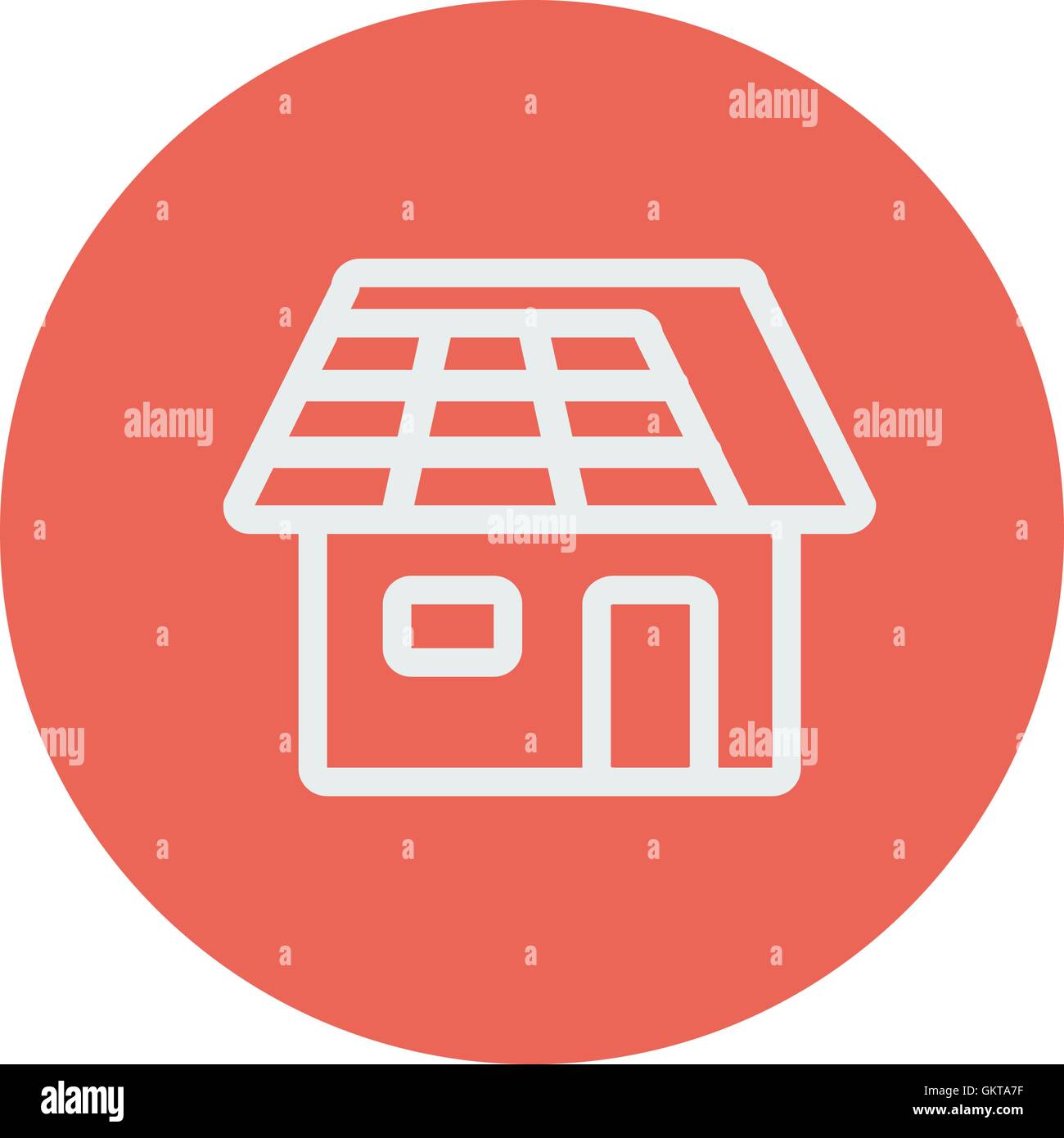 Eco house outline vector Stock Vector Images - Alamy
