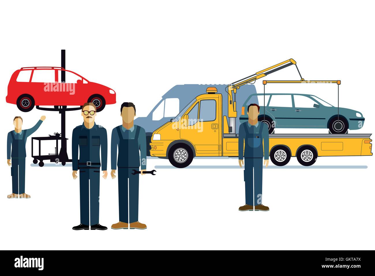 Mechanics garage Stock Vector Images - Alamy