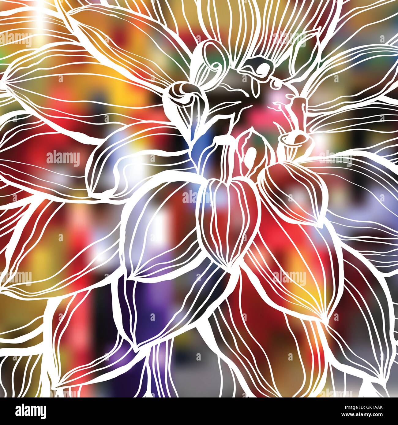 White decorative flower on a mesh background Stock Vector Image & Art ...