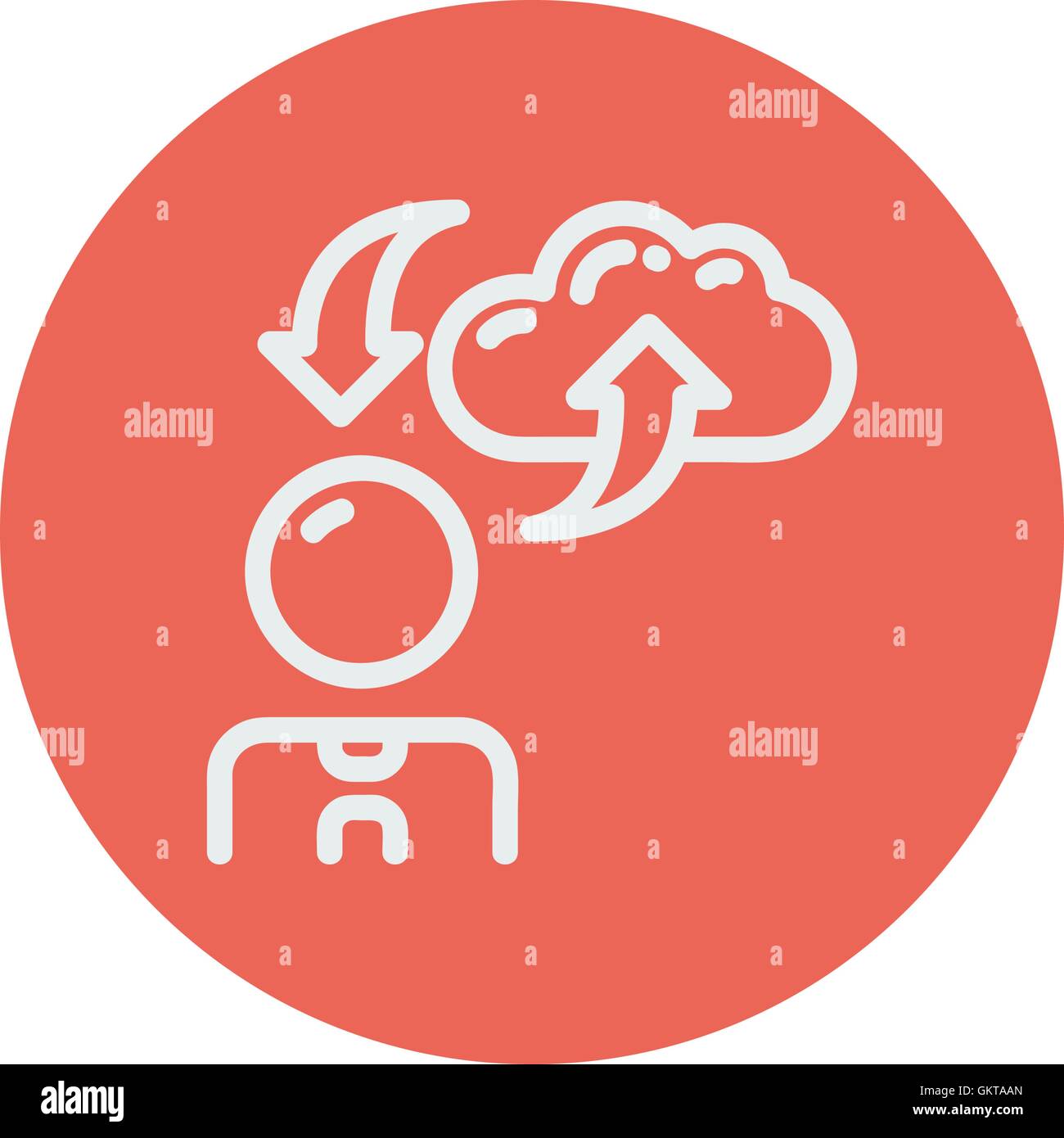 Cloud arrows icon outline Stock Vector Images - Alamy