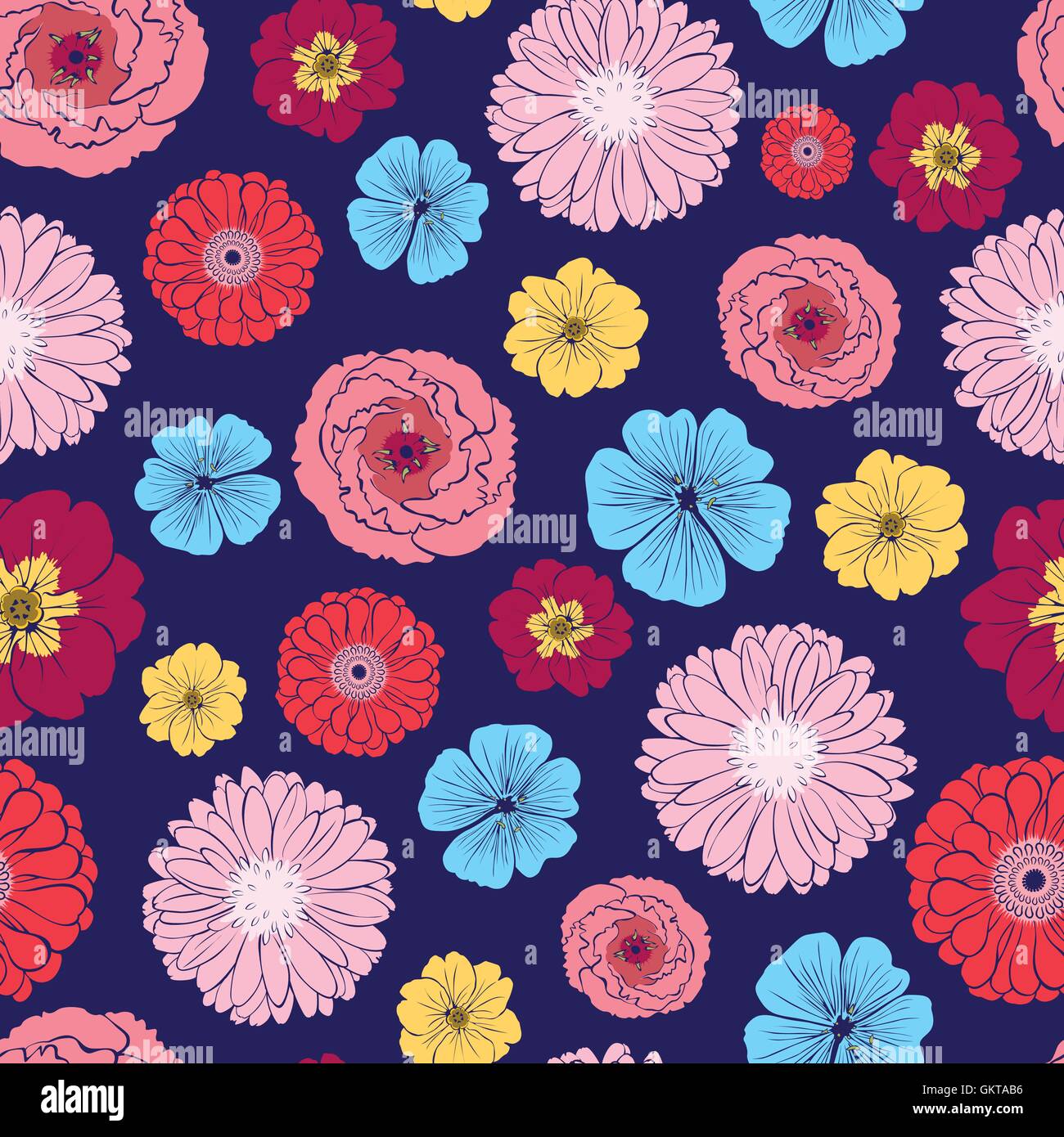Lively and vibrant floral pattern hi-res stock photography and images ...