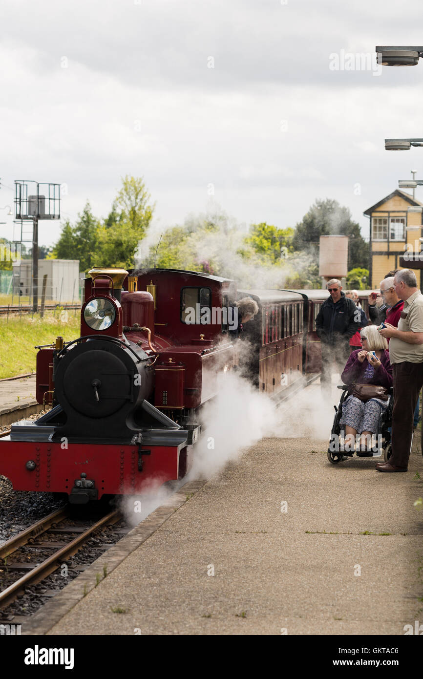 Narrow gauge railway locomotive. Wroxham Norfolk Broads England UK ...