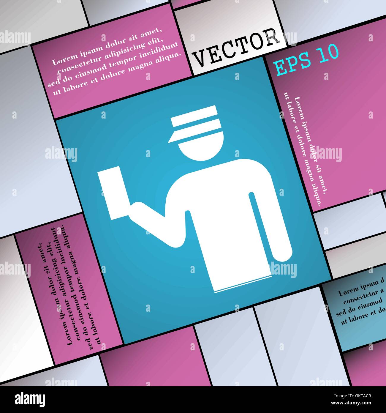 Inspector icon sign. Modern flat style for your design. Vector Stock ...