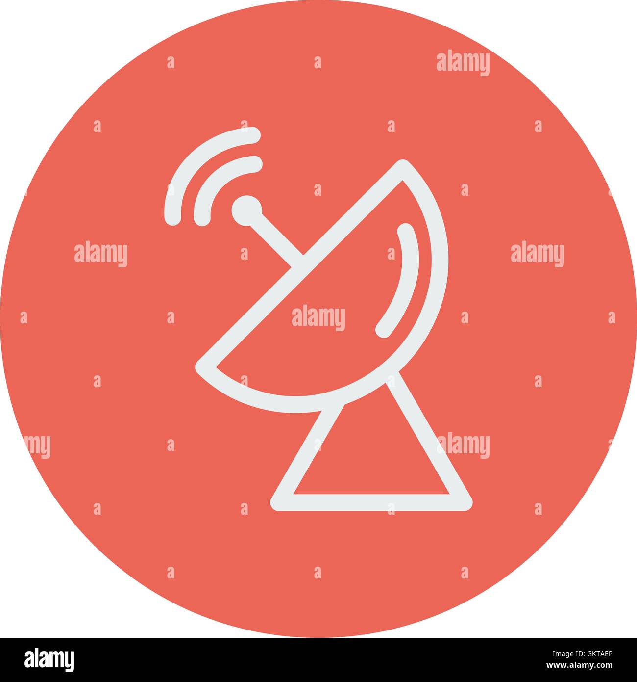 Dish satellite icon outline hi-res stock photography and images - Alamy