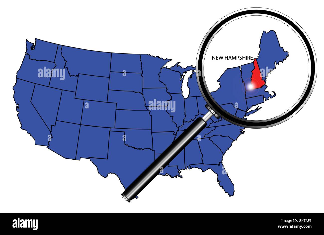 New hampshire state map Stock Vector Images - Alamy