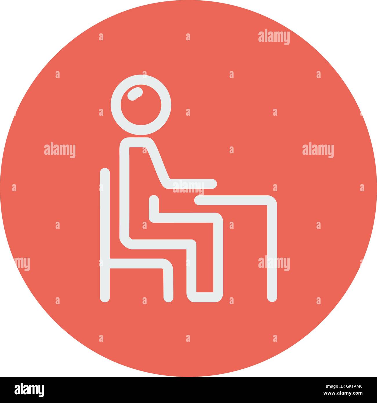 Table chair in front Stock Vector Images - Alamy