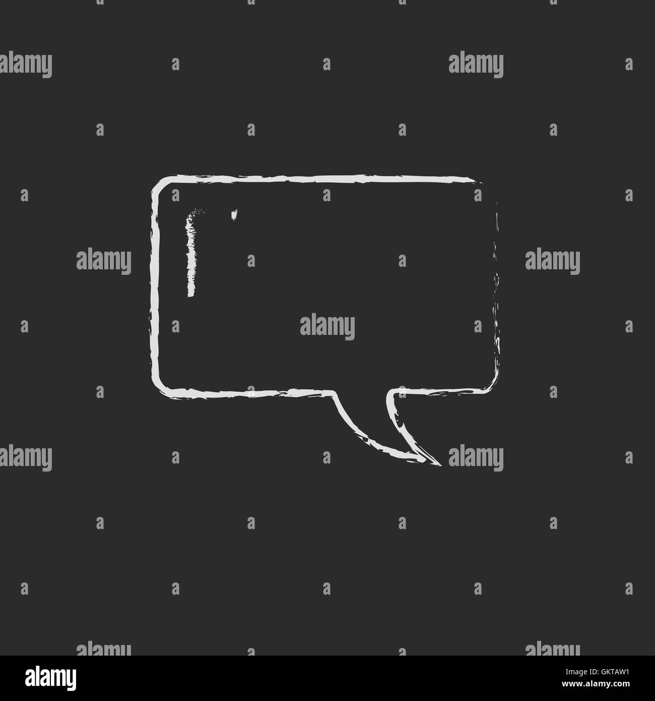 Speech square drawn in chalk Stock Vector Image & Art - Alamy