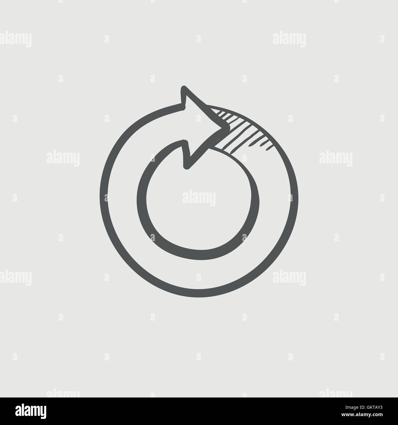 Circular arrow sketch icon Stock Vector Image & Art - Alamy
