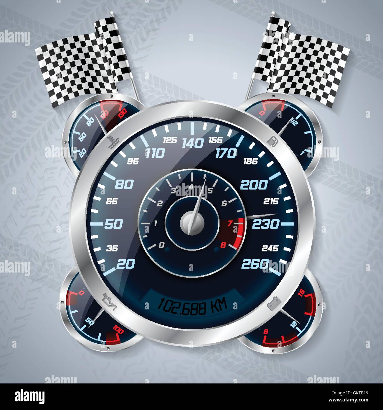 Rev counter speedometer Stock Vector Images - Alamy