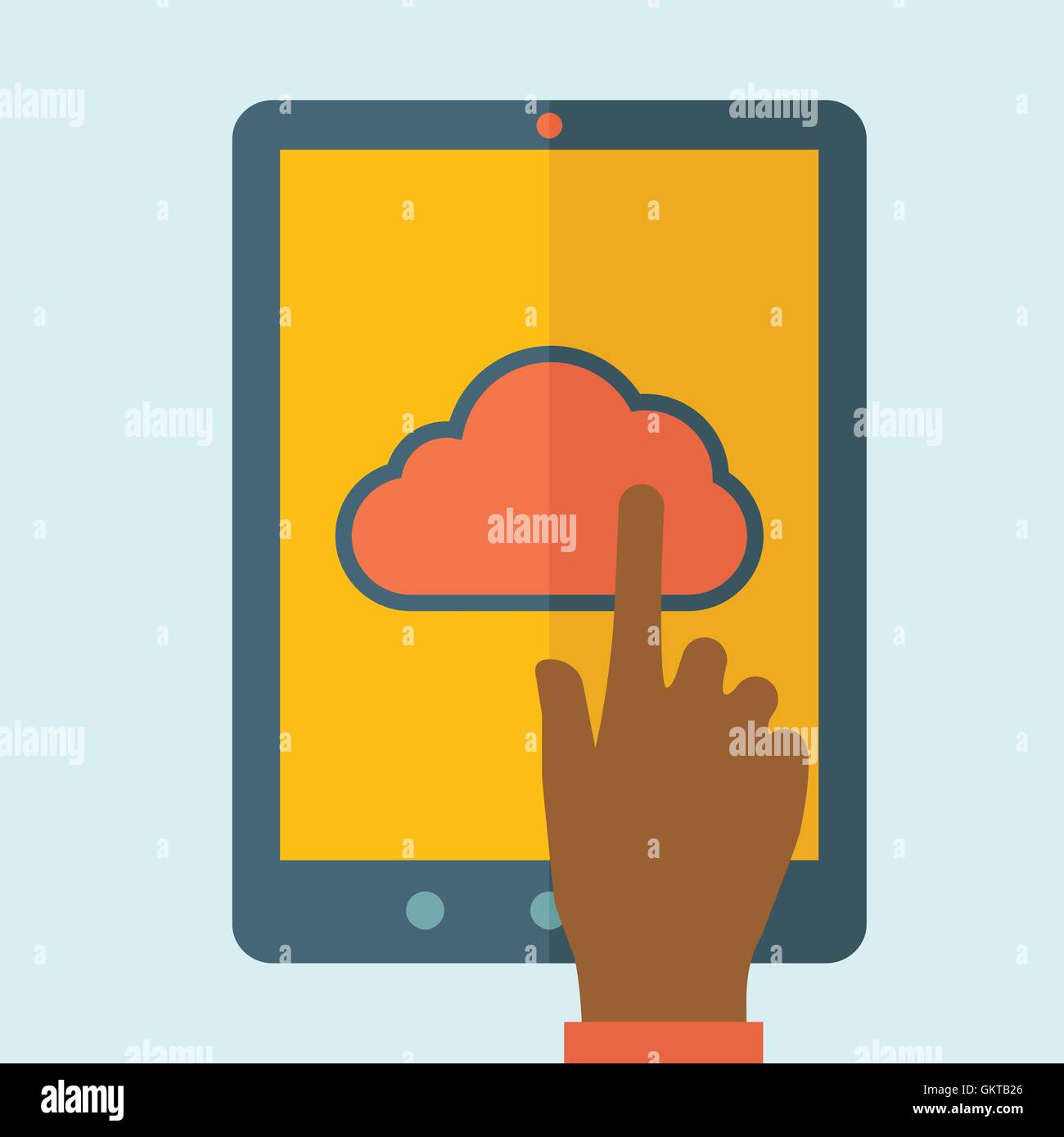 Finger touching digital interface Stock Vector Images - Alamy