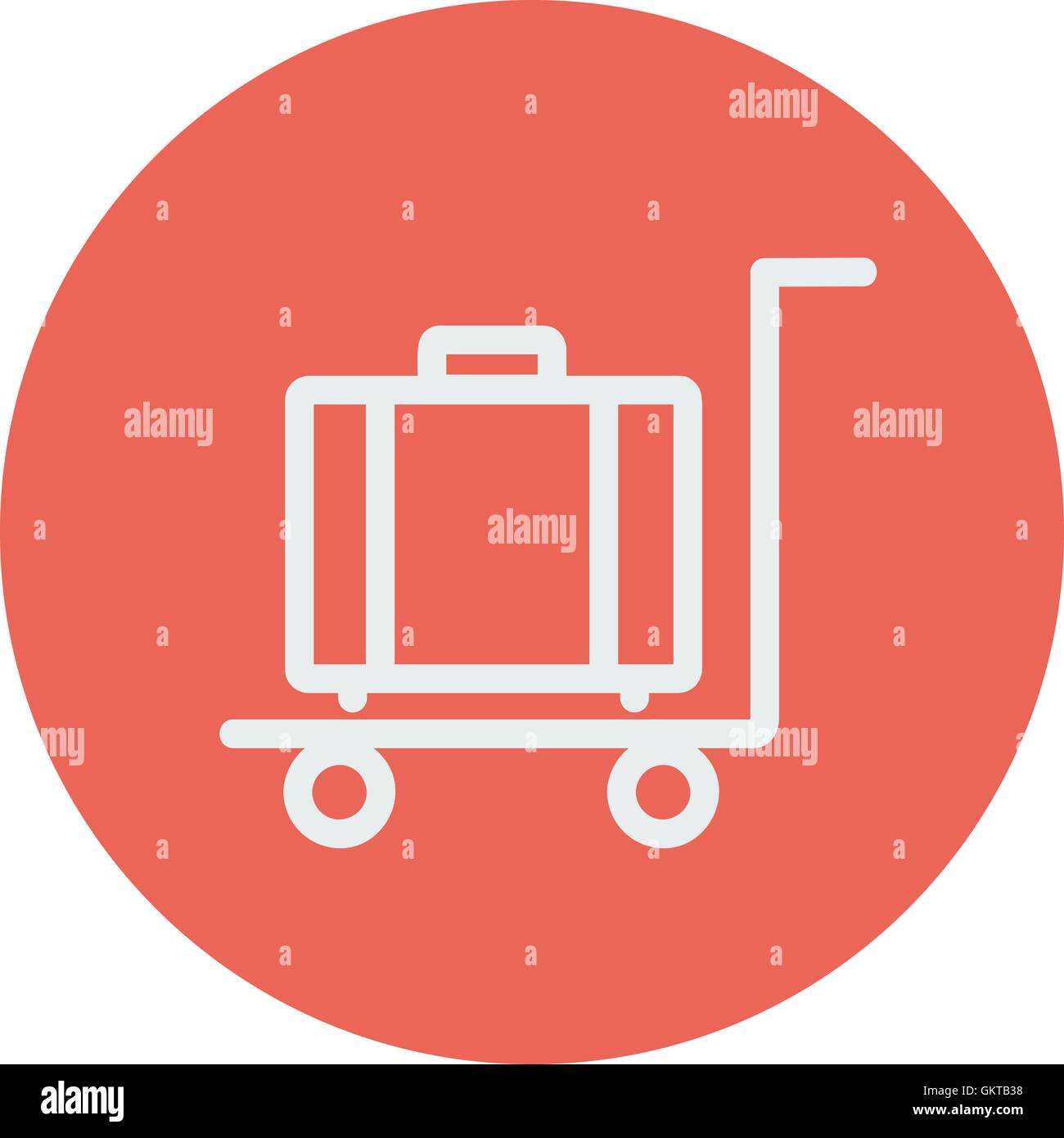 Trolley luggage thin line icon Stock Vector Image & Art - Alamy