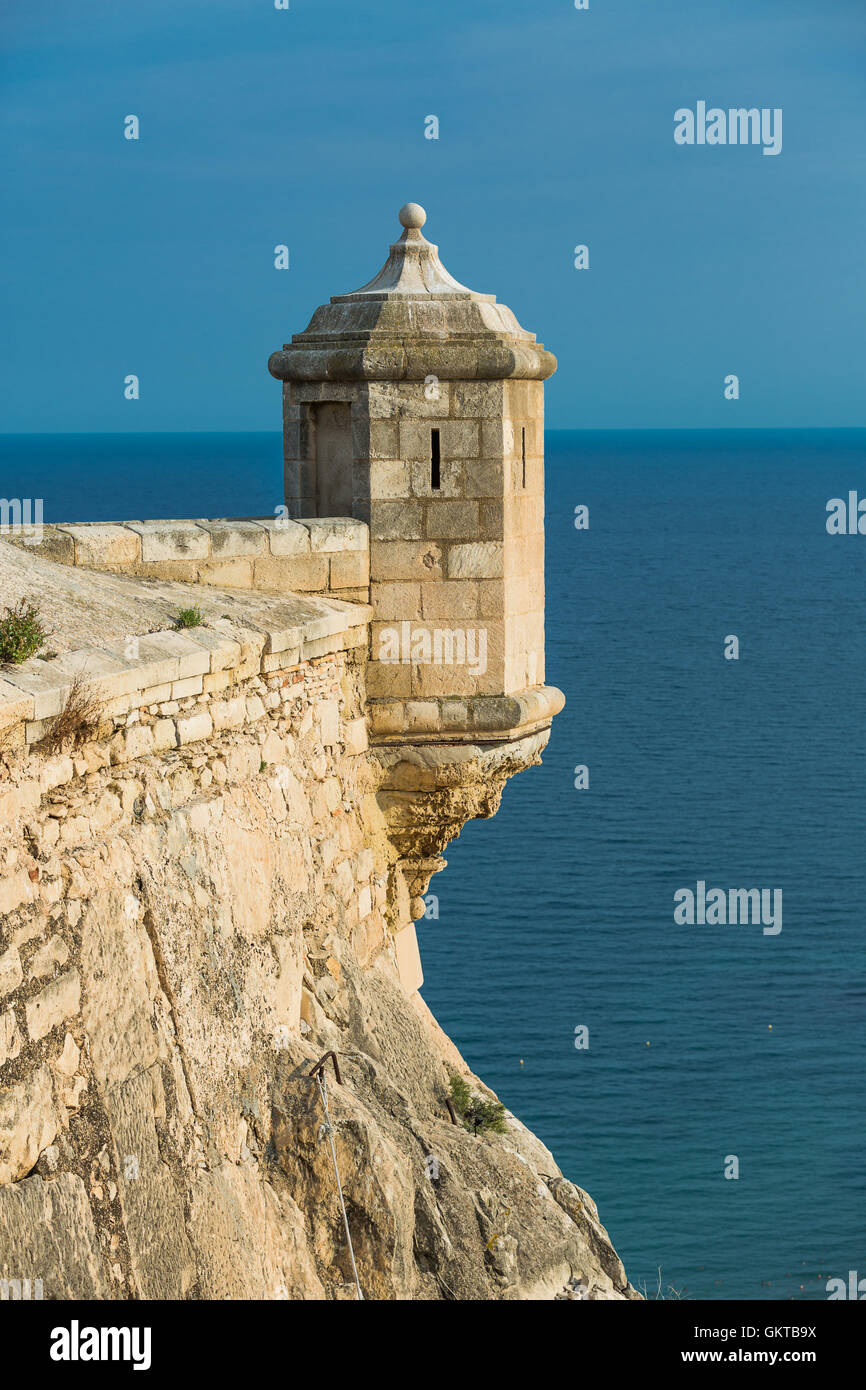 Old Watchtower in Santa Barbara Castle Stock Photo - Alamy