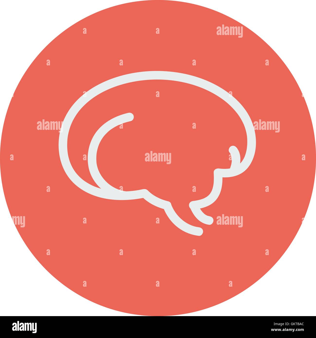 Brain line flat icon Stock Vector Images - Alamy