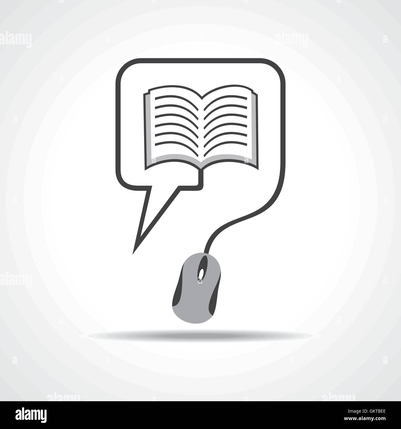 Book and computer mouse Stock Vector Images - Alamy