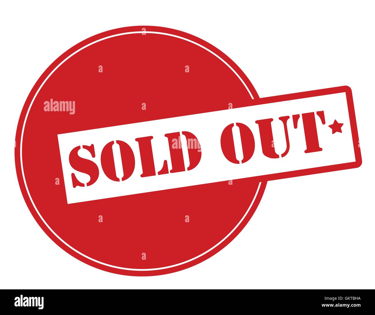 Sold out round red Stock Vector Images - Alamy