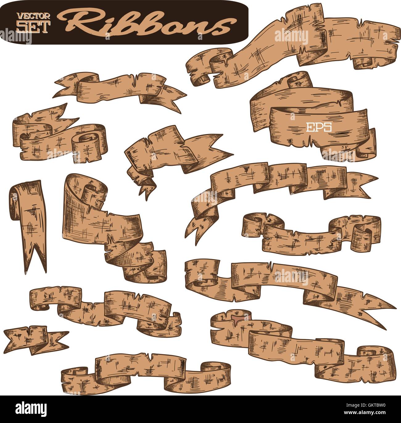 Vector set of 14 ribbons on a background Stock Vector Image & Art - Alamy