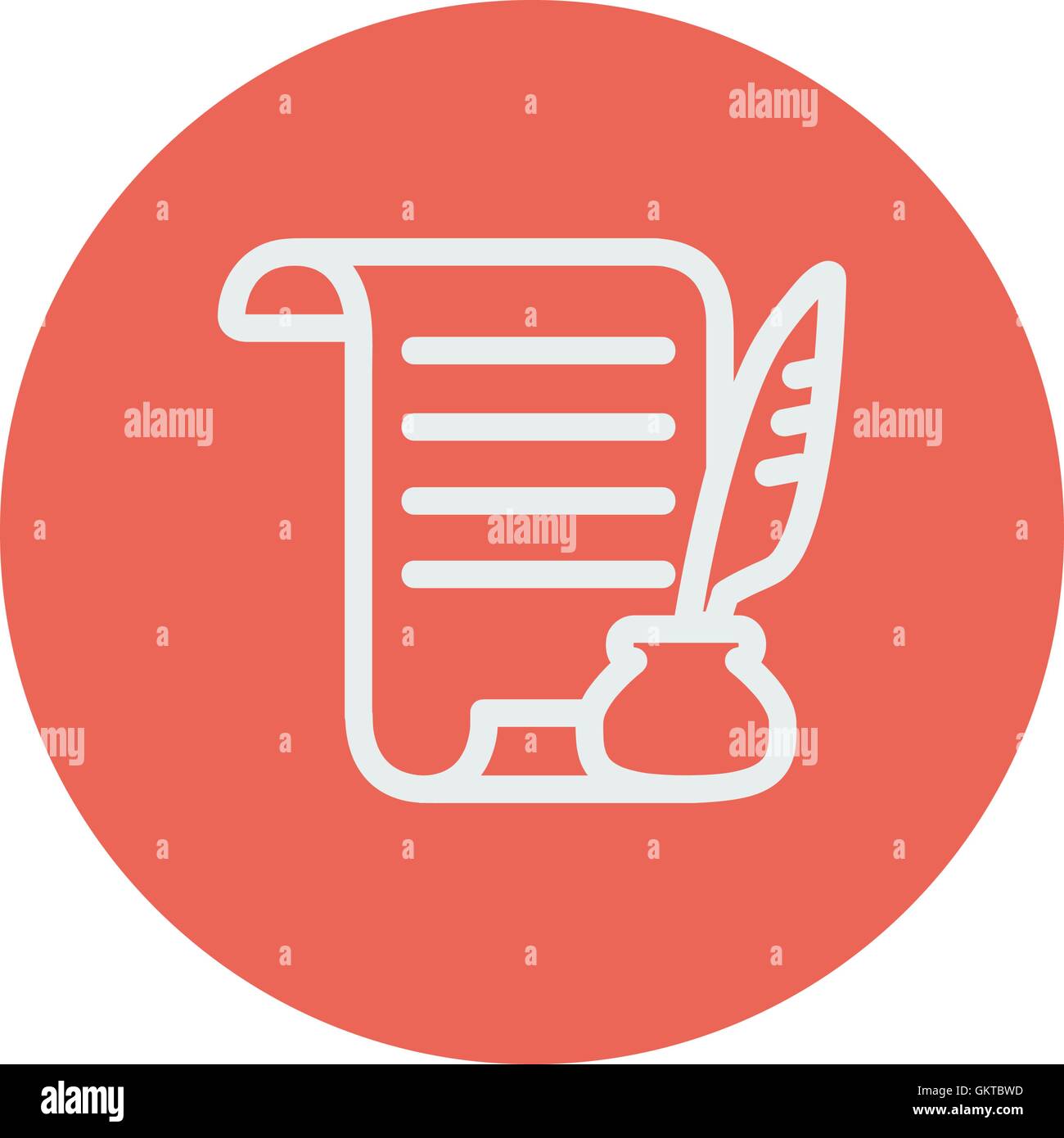 Writing thin line icon Stock Vector Image & Art - Alamy
