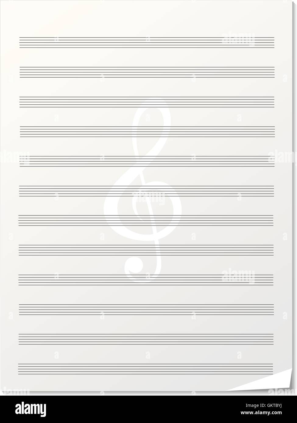 Note paper for musical notes Stock Vector Image & Art - Alamy