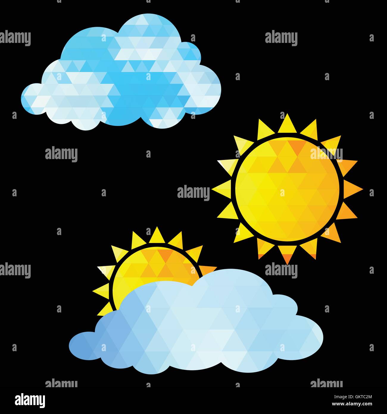 Weather icon set on Stock Vector Images - Alamy