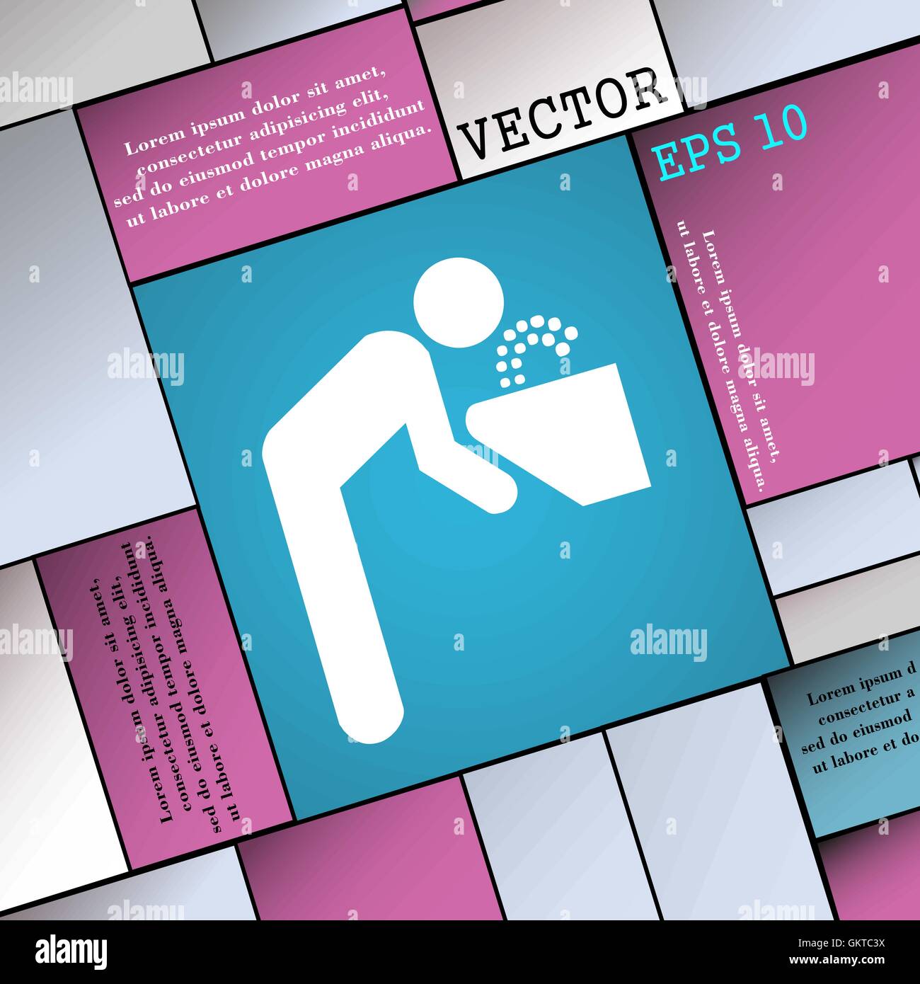 drinking fountain icon sign. Modern flat style for your design. Vector ...