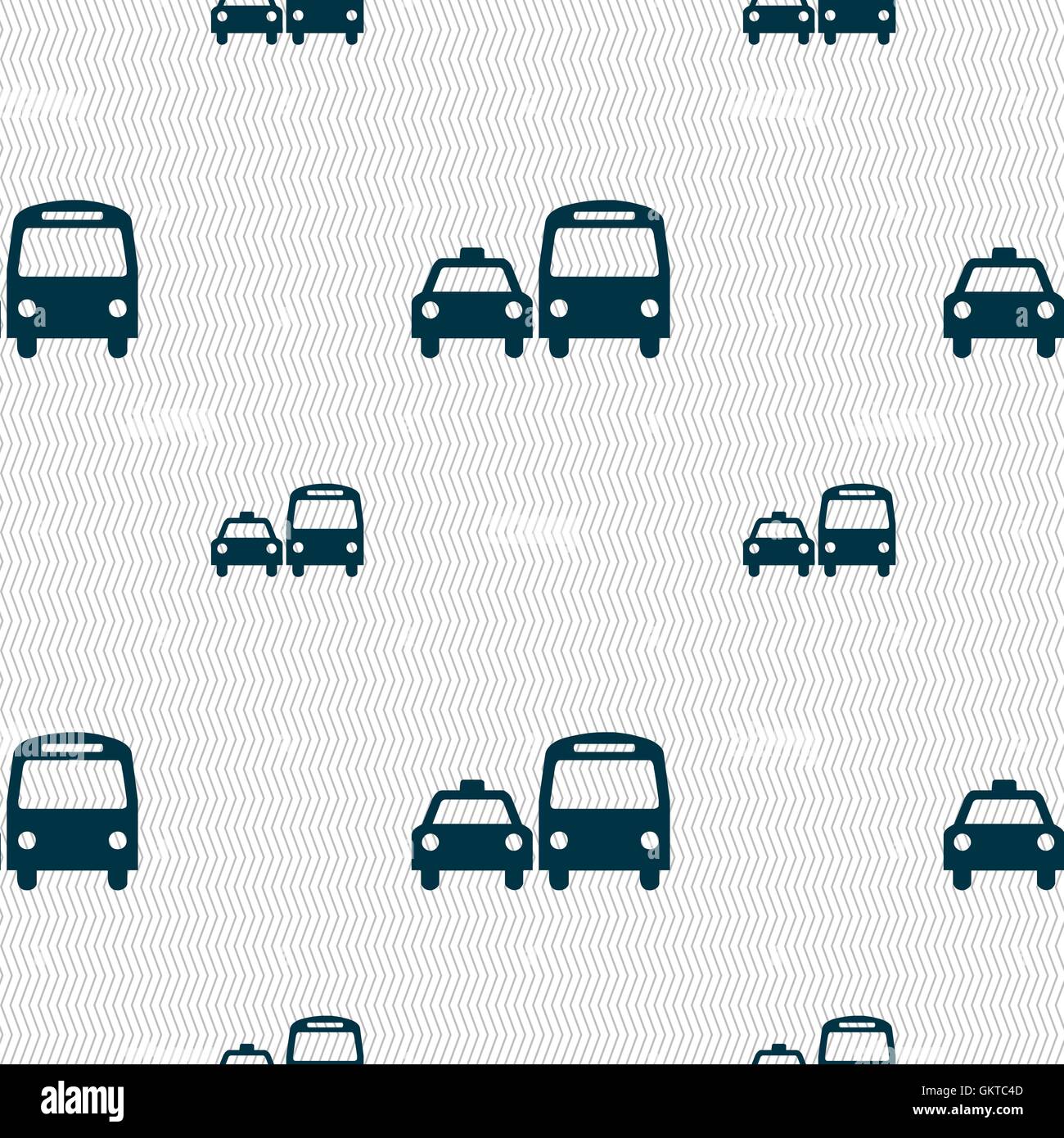 taxi icon sign. Seamless pattern with geometric texture. Vector Stock ...