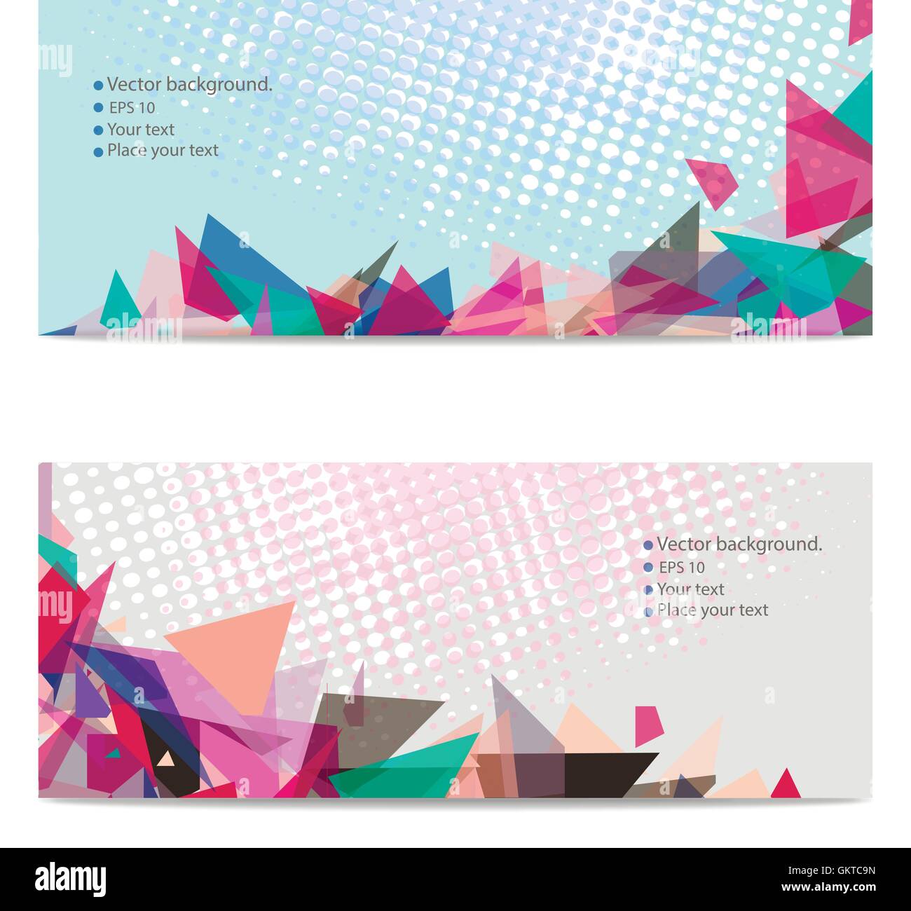 vector background banners with triangle Stock Vector Image & Art - Alamy