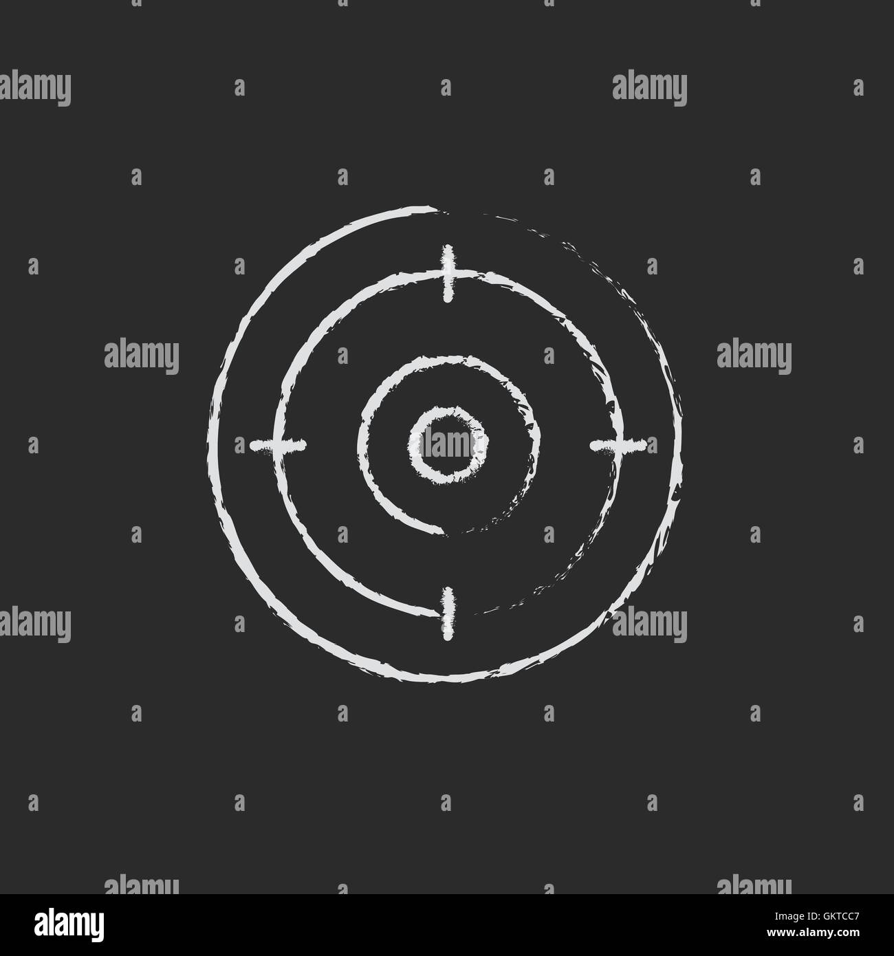 Target board drawn in chalk Stock Vector Image & Art - Alamy