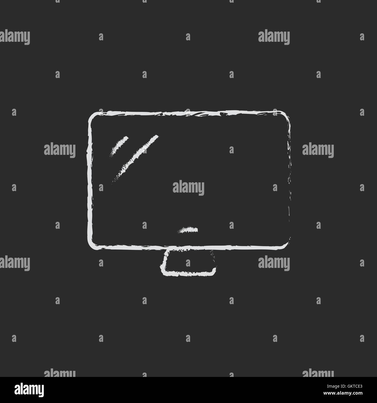 Computer monitor drawn in chalk Stock Vector Image & Art - Alamy