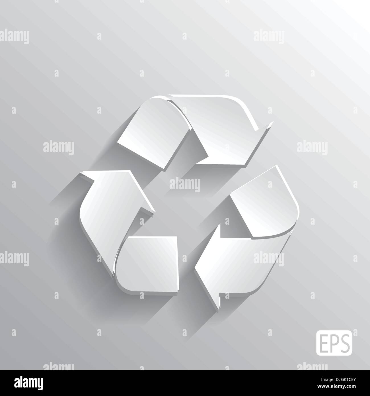 vector recycle symbol with monochrome leaf plants Stock Vector Image ...