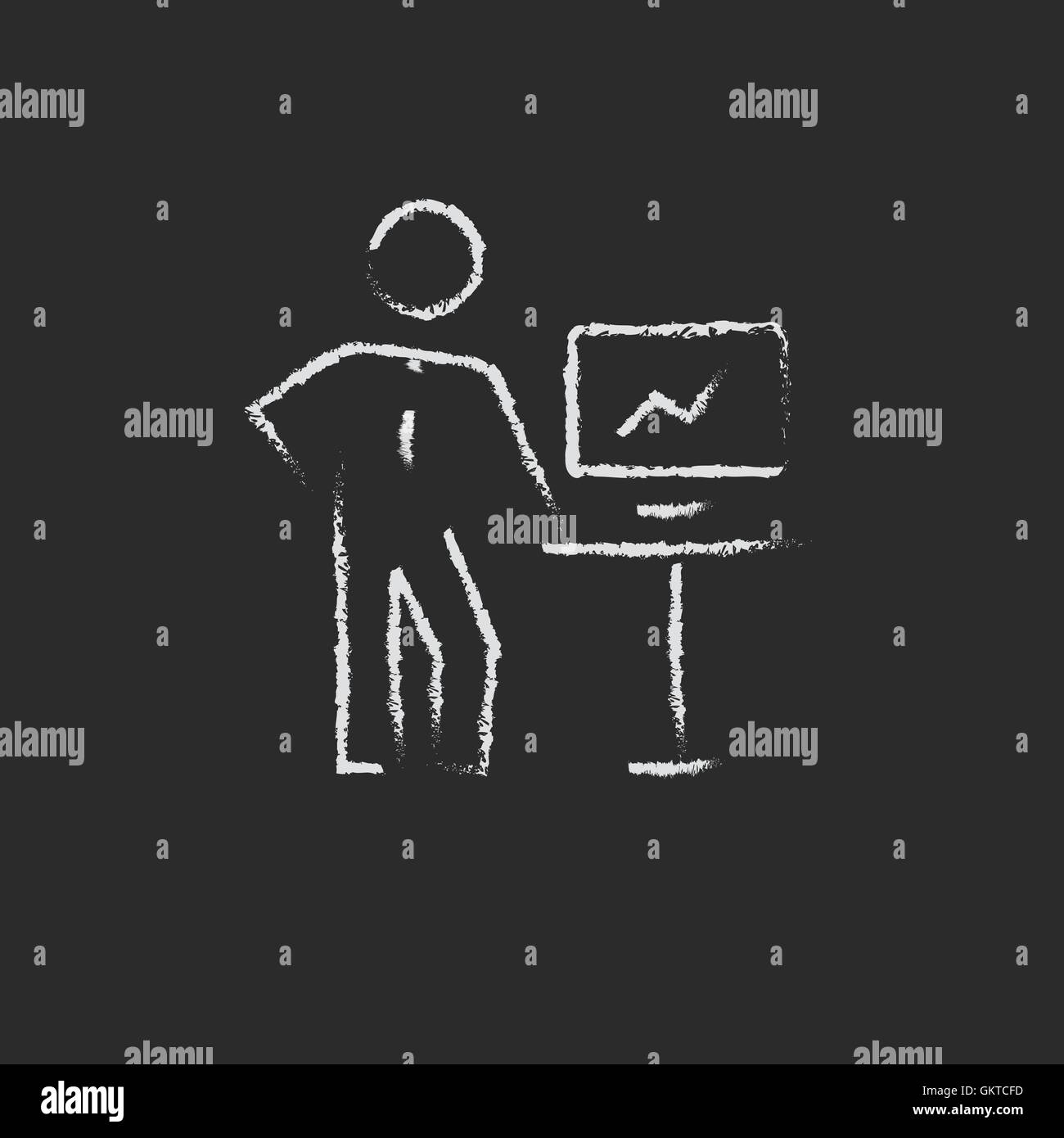 Business men screen computer Black and White Stock Photos & Images - Alamy