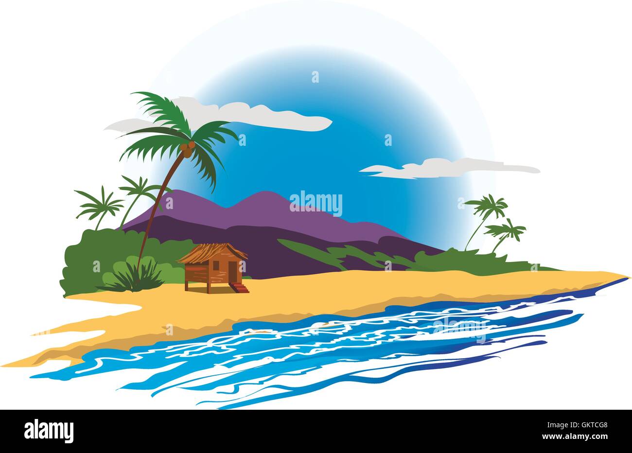 Beach house Stock Vector Images - Alamy
