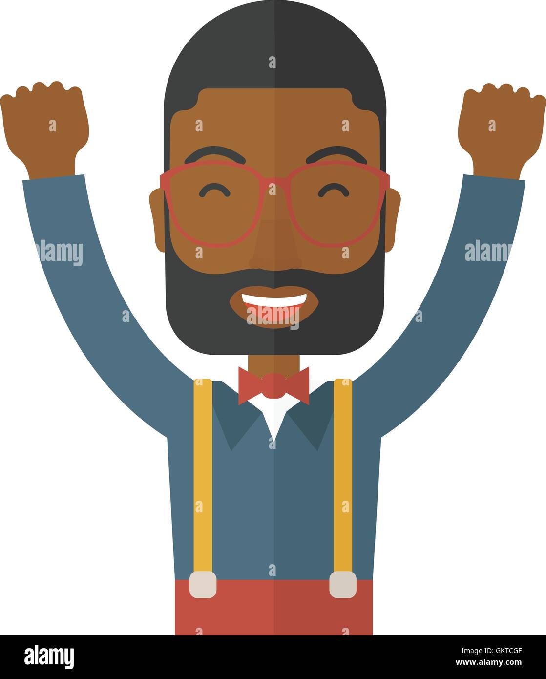 Young black man smile happy Stock Vector Images - Alamy