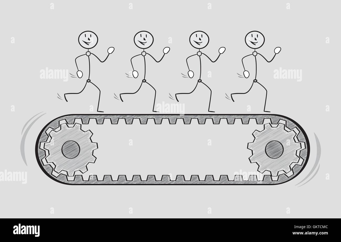 Treadmill work Stock Vector Images - Alamy