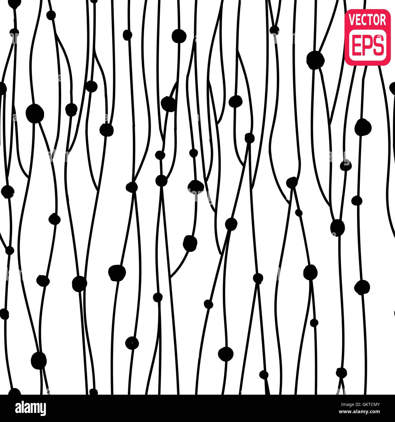 black and white hand drawn pattern Stock Vector Image & Art - Alamy